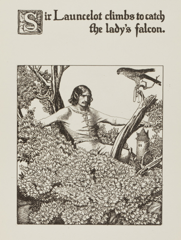 Sir Launcelot Climbs to Catch the Lady's Falcon – Works – Delaware Art ...